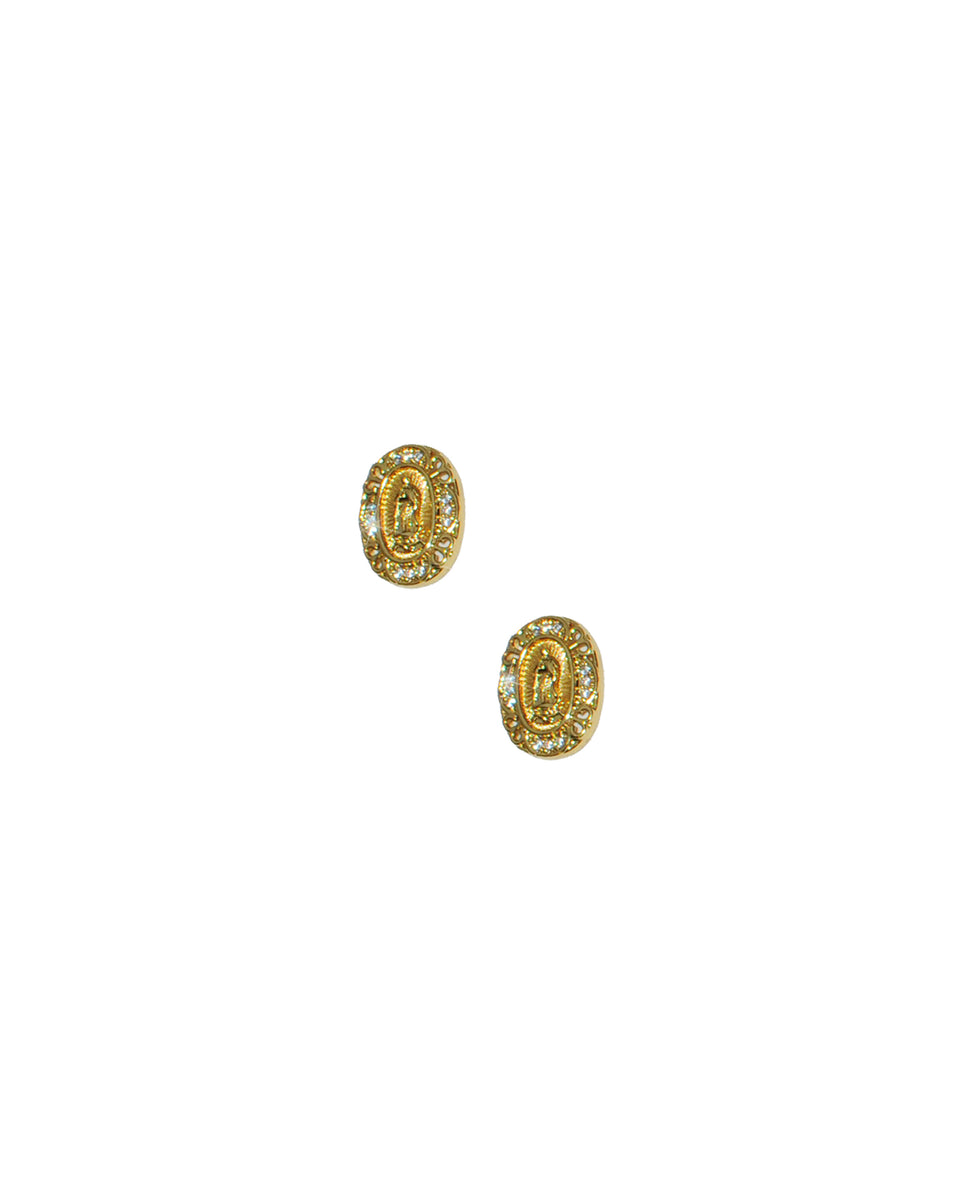 Virgencita Cameo Studs – xipiteca